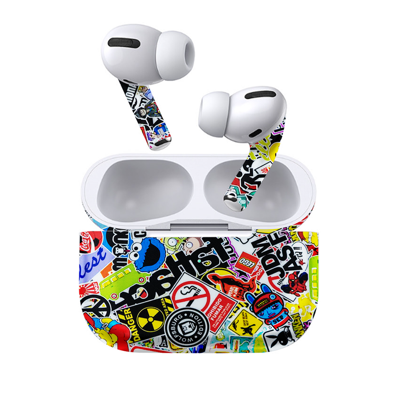 Jumbled Sticker Earbuds skin – unboxjoy