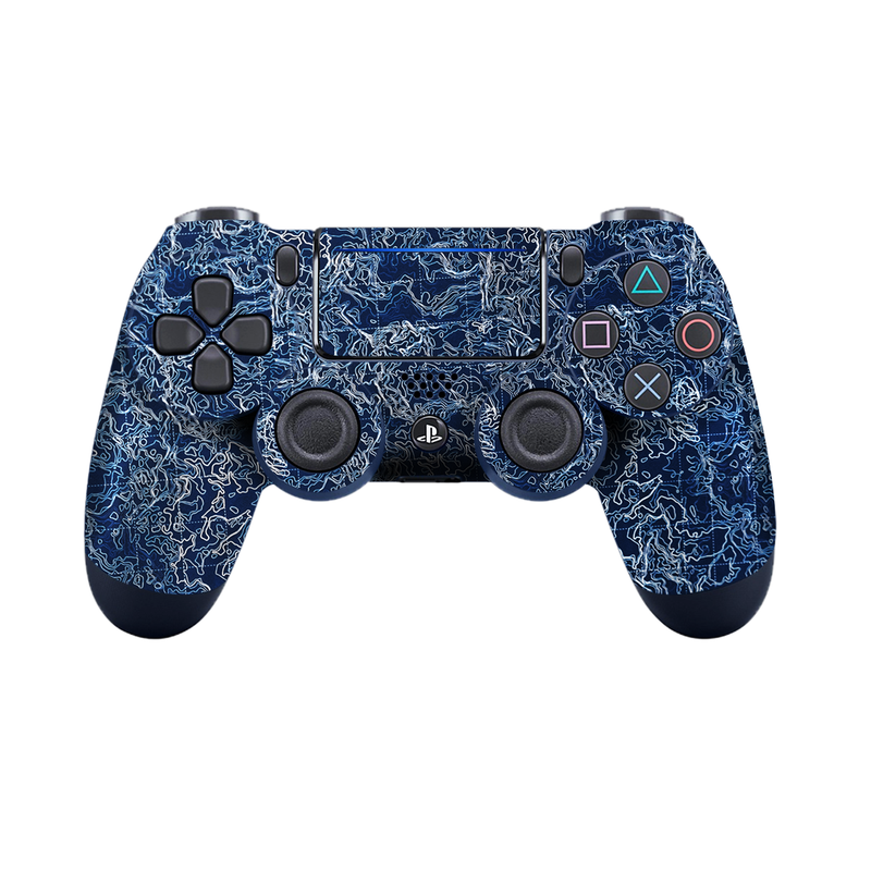 Blue Map Pattern Custom Controller Skins: Waterproof, Durable, Easy ...