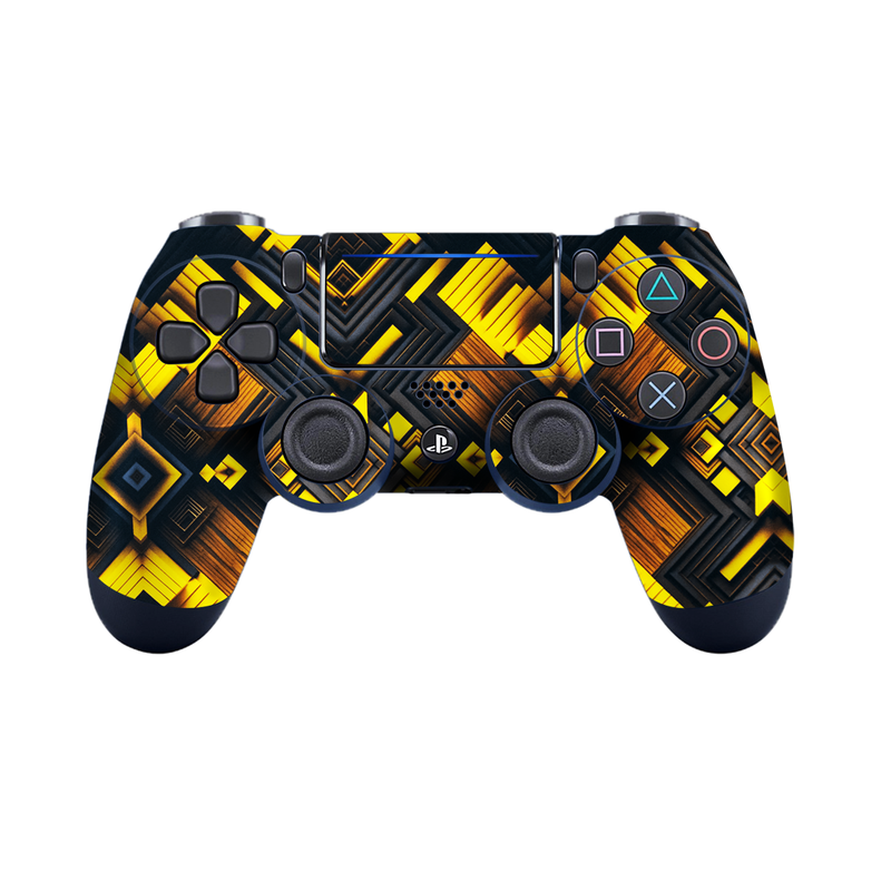 Wood Geometric Pattern Custom Controller Skins: Waterproof, Durable ...