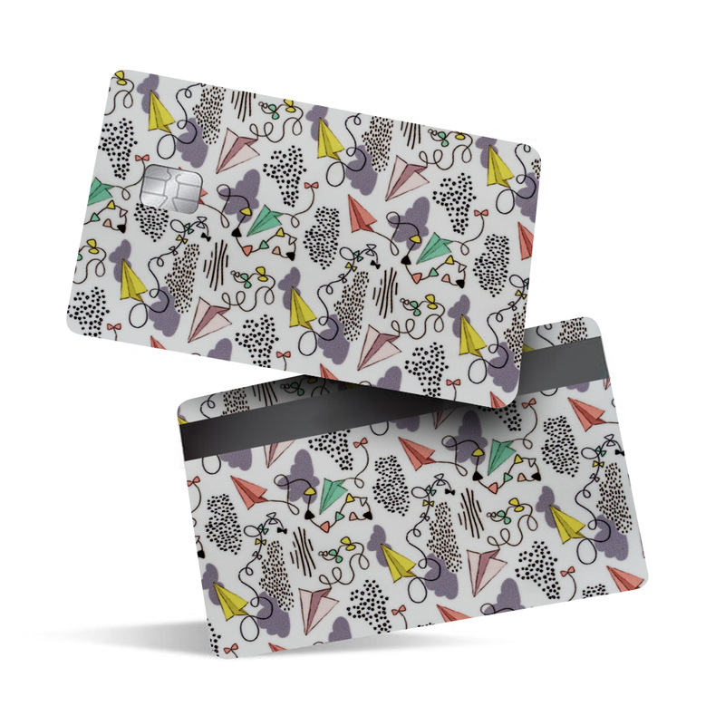 Best Airplane Doodles Debit Card Skins & Credit Card Wraps|Customize ...