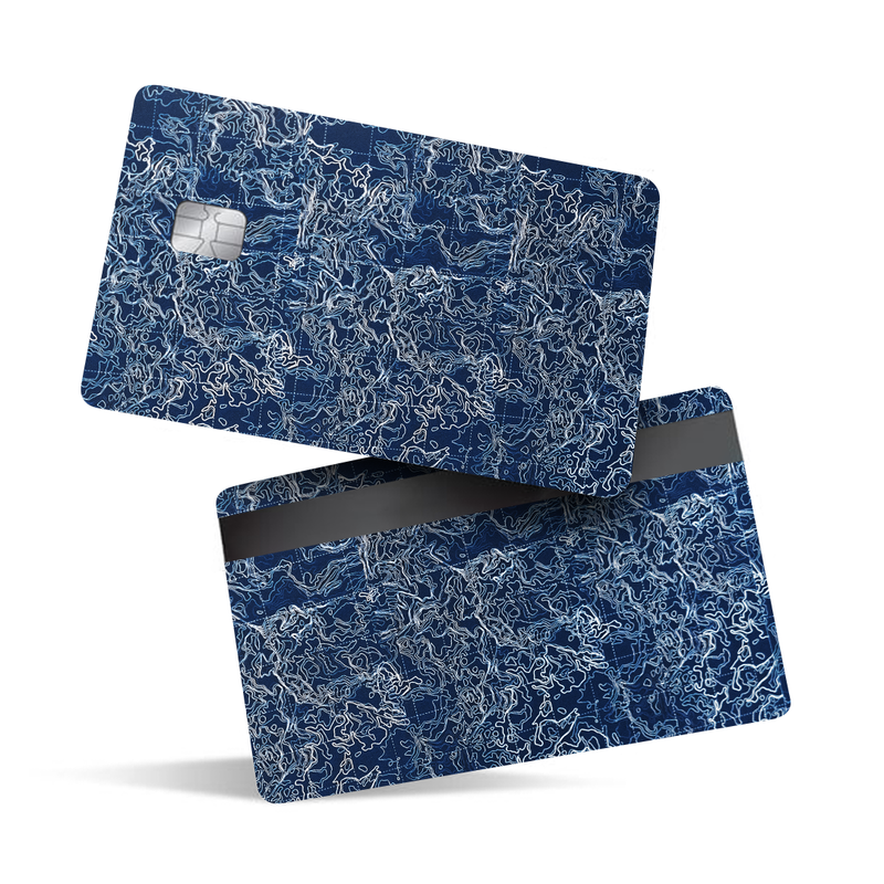 Best Blue Map Pattern Debit Card Skins & Credit Card Wraps|Customize ...