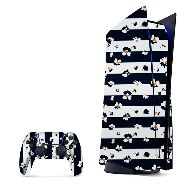 PS5 Daisy Flower Pattern Skins & Controller Wraps | Customize Your ...